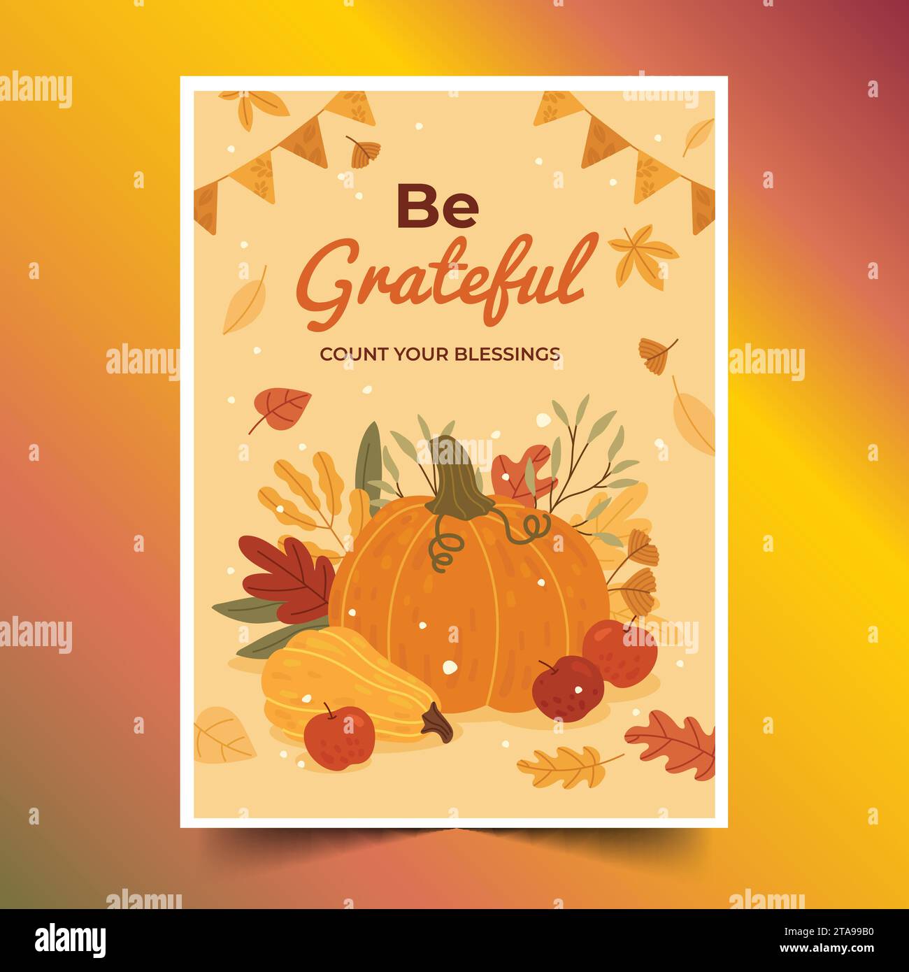 hand drawn thanksgiving cards design vector illustration Stock Vector ...