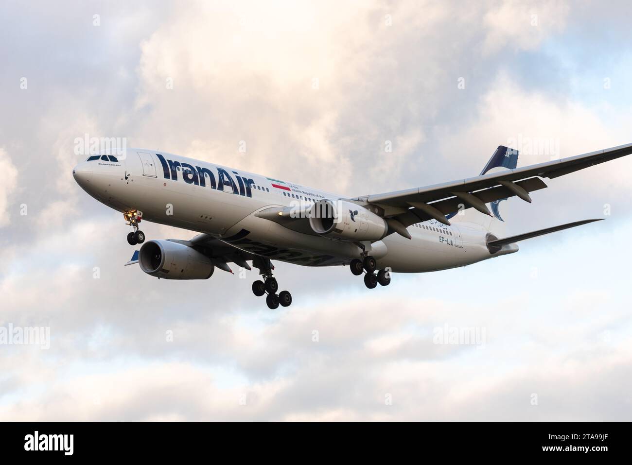 Iran Air Airbus A330-243 airliner jet plane EP-IJA on finals to land at ...