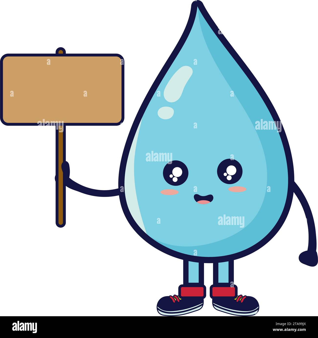 water day character with signboard Stock Vector Image & Art - Alamy