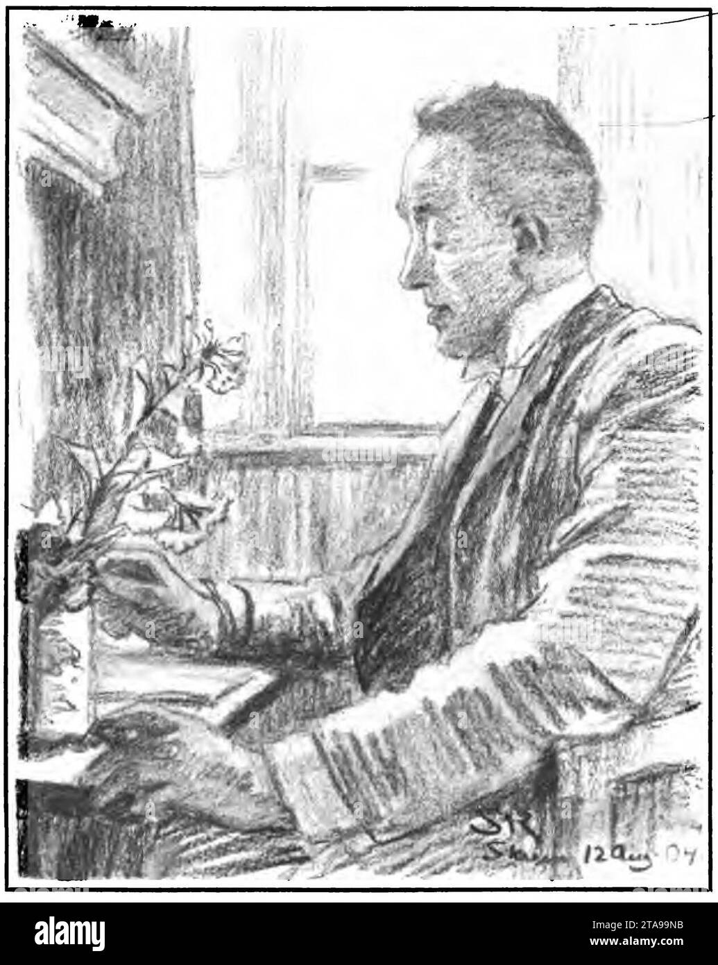 Vilhelm Andersen - Drawing by Peder Severin Krøyer 1904 Stock Photo - Alamy