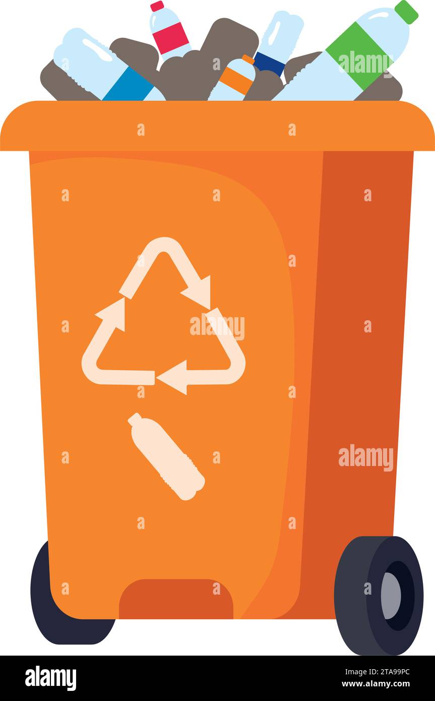 Plastic orange green waste Stock Vector Images - Alamy
