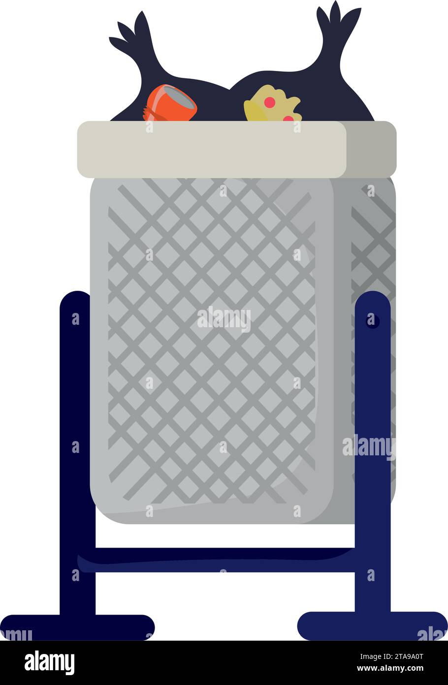 waste bin illustration Stock Vector Image & Art - Alamy