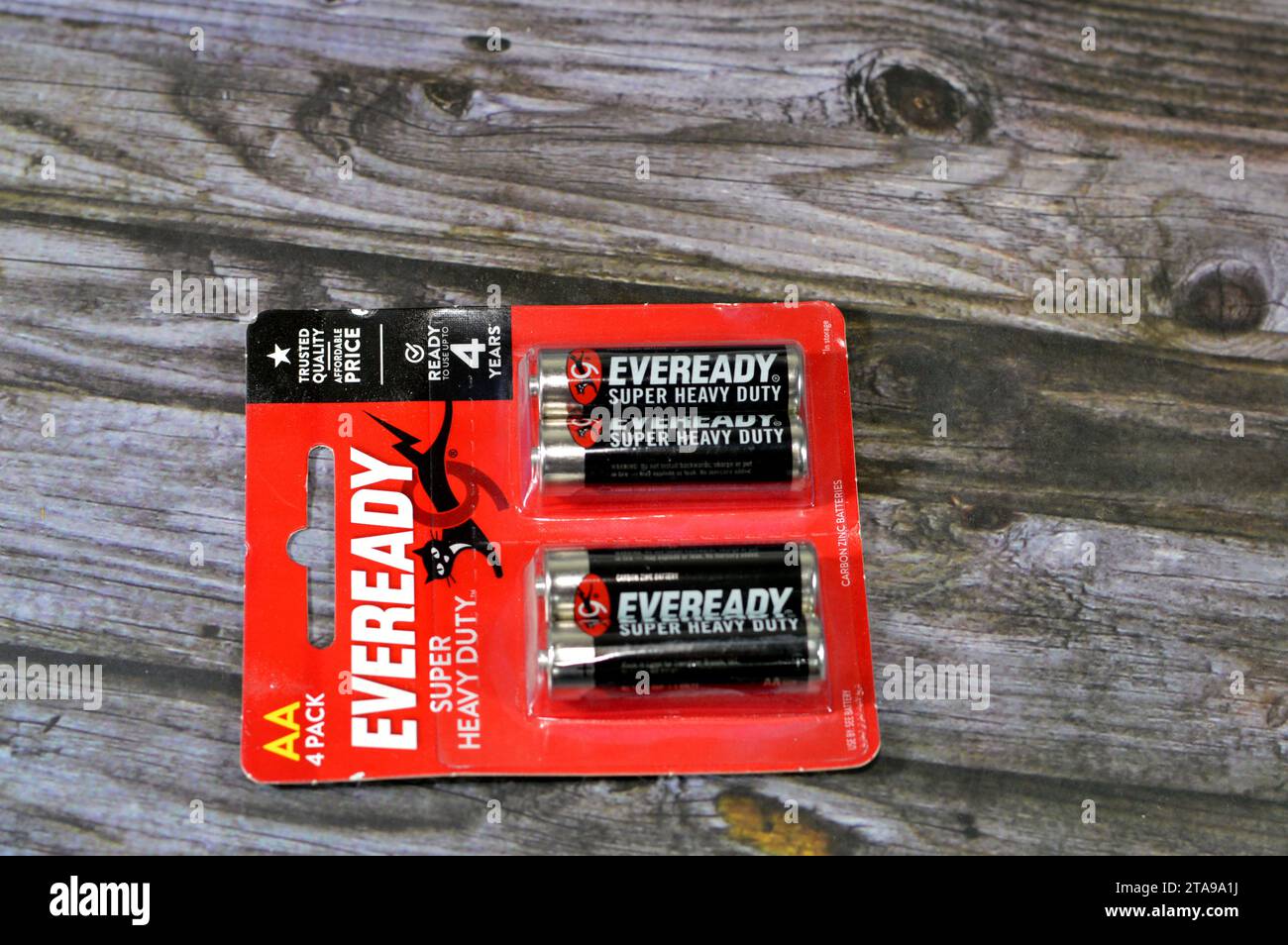 Cairo Egypt, November 6 2023: Eveready super heavy duty longer lasting ...