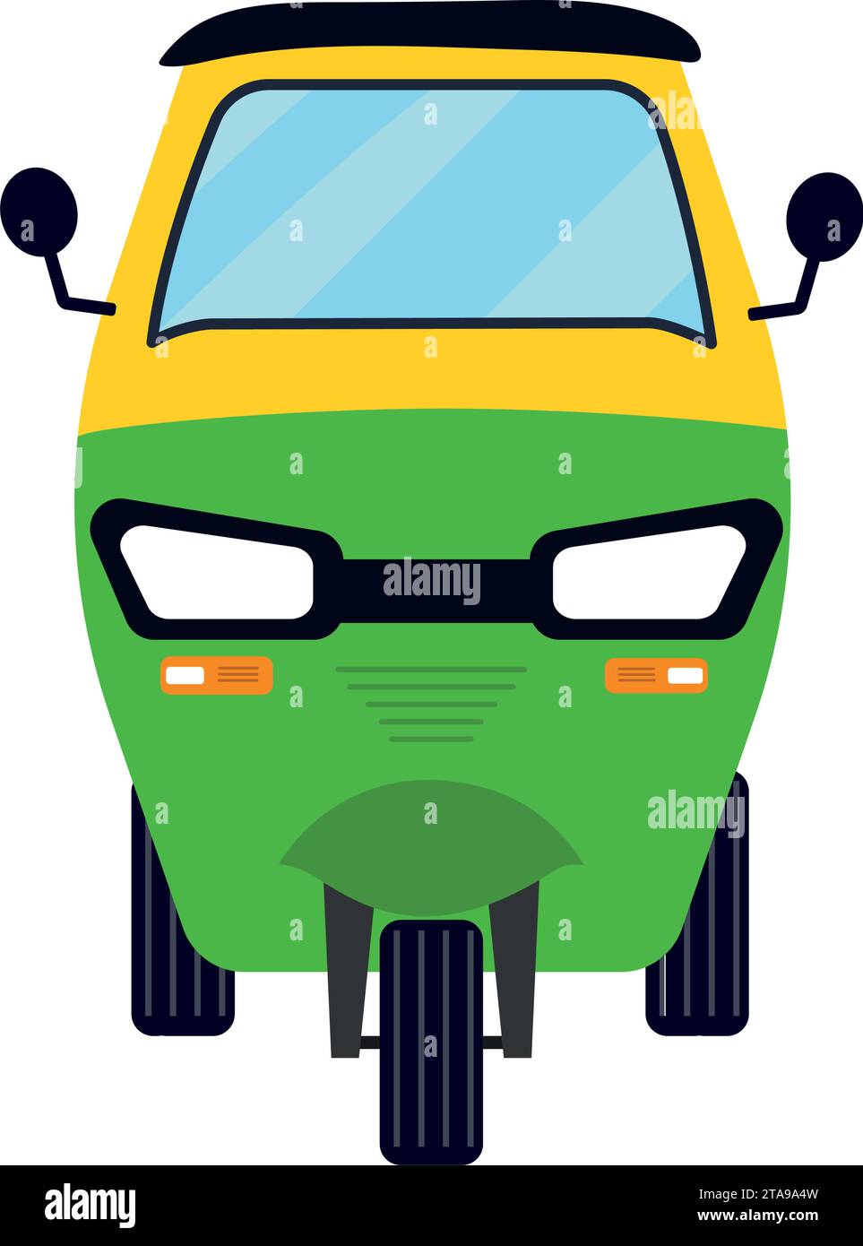 rickshaw front view Stock Vector Image & Art - Alamy