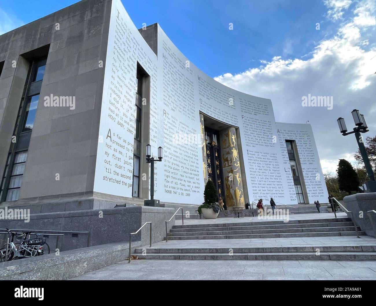 New York, New York, USA. 29th Nov, 2023. Facade of Brooklyn Public ...
