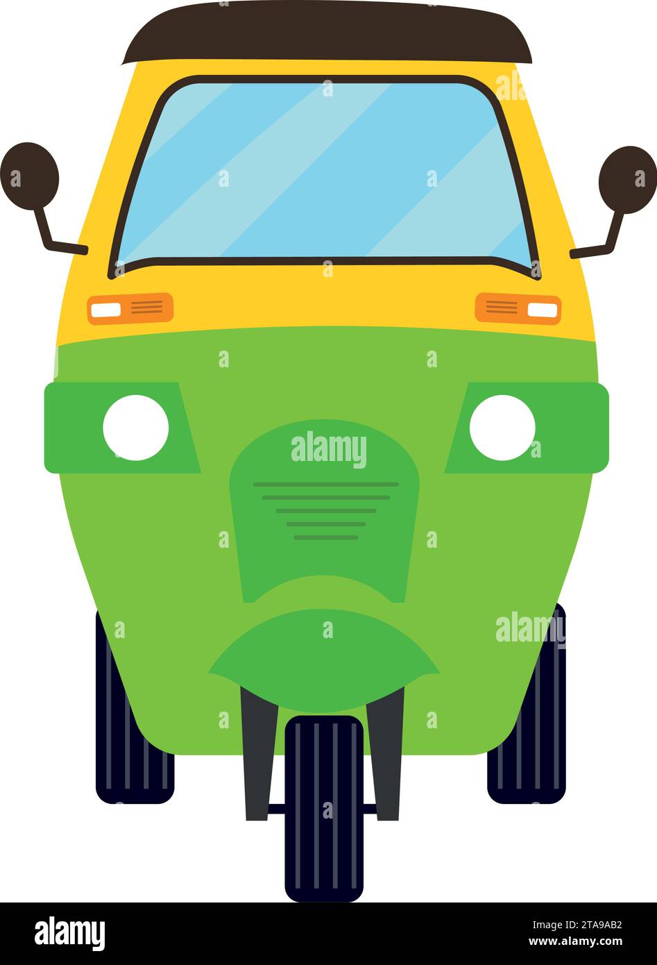 rickshaw front view illustration Stock Vector Image & Art - Alamy