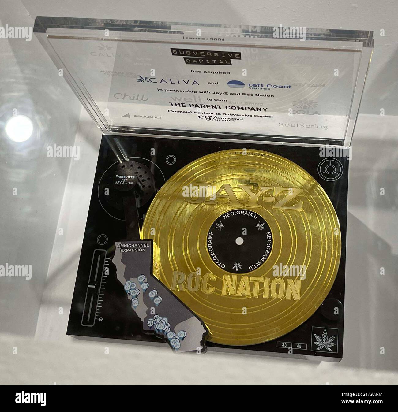 New York, New York, USA. 29th Nov, 2023. A view of a Roc Nation and ...