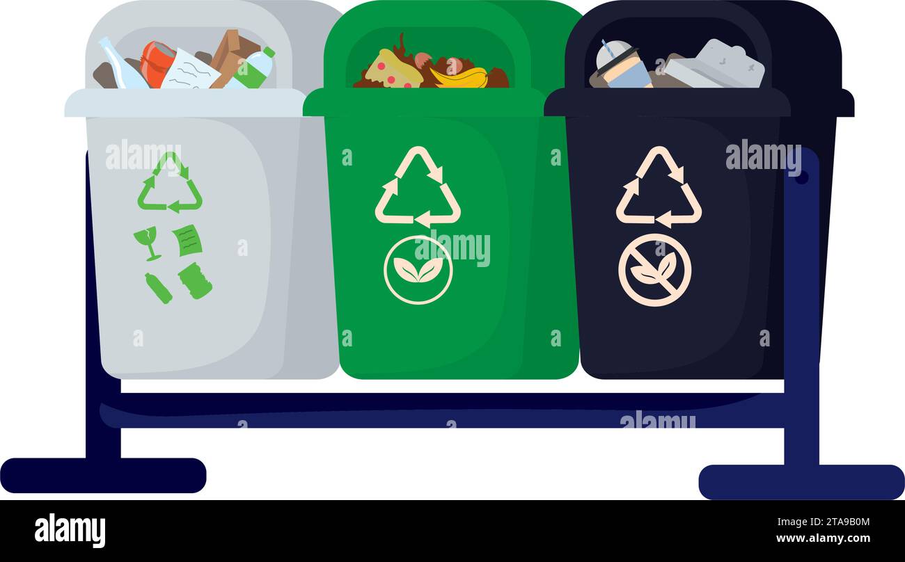 waste bins recycle Stock Vector Image & Art - Alamy