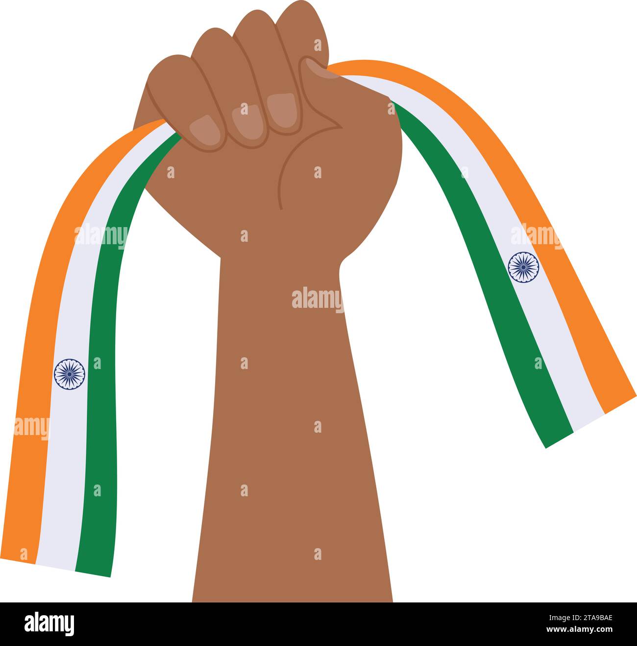 Indian flag on hand Stock Vector Images - Alamy
