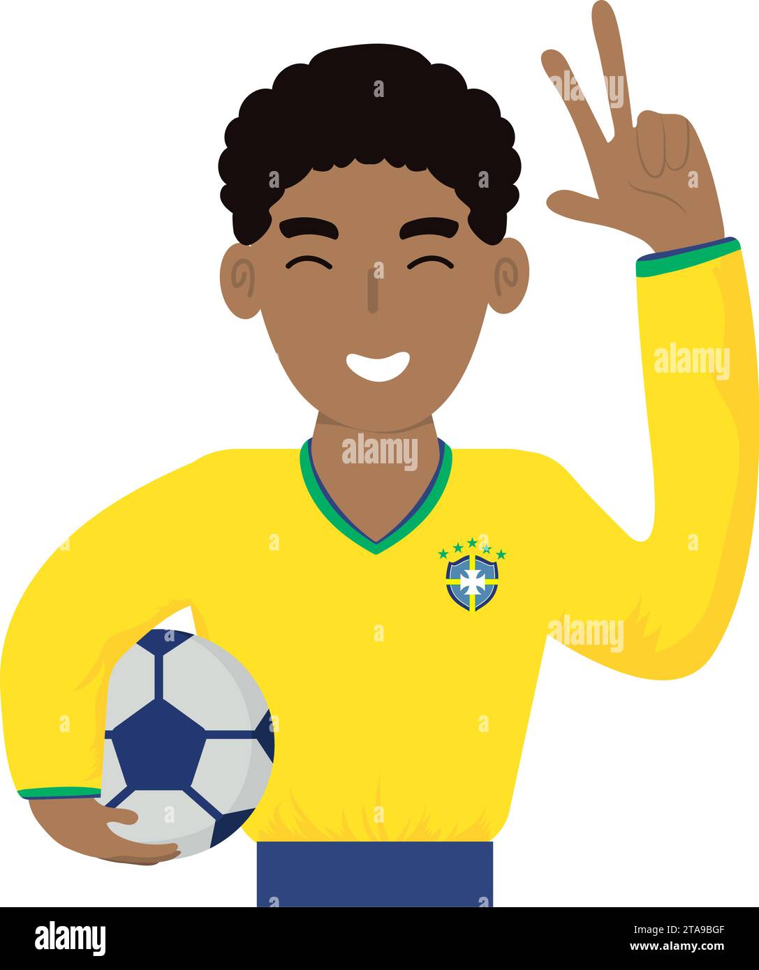Brazilian soccer player brazilian flag Stock Vector Images - Alamy