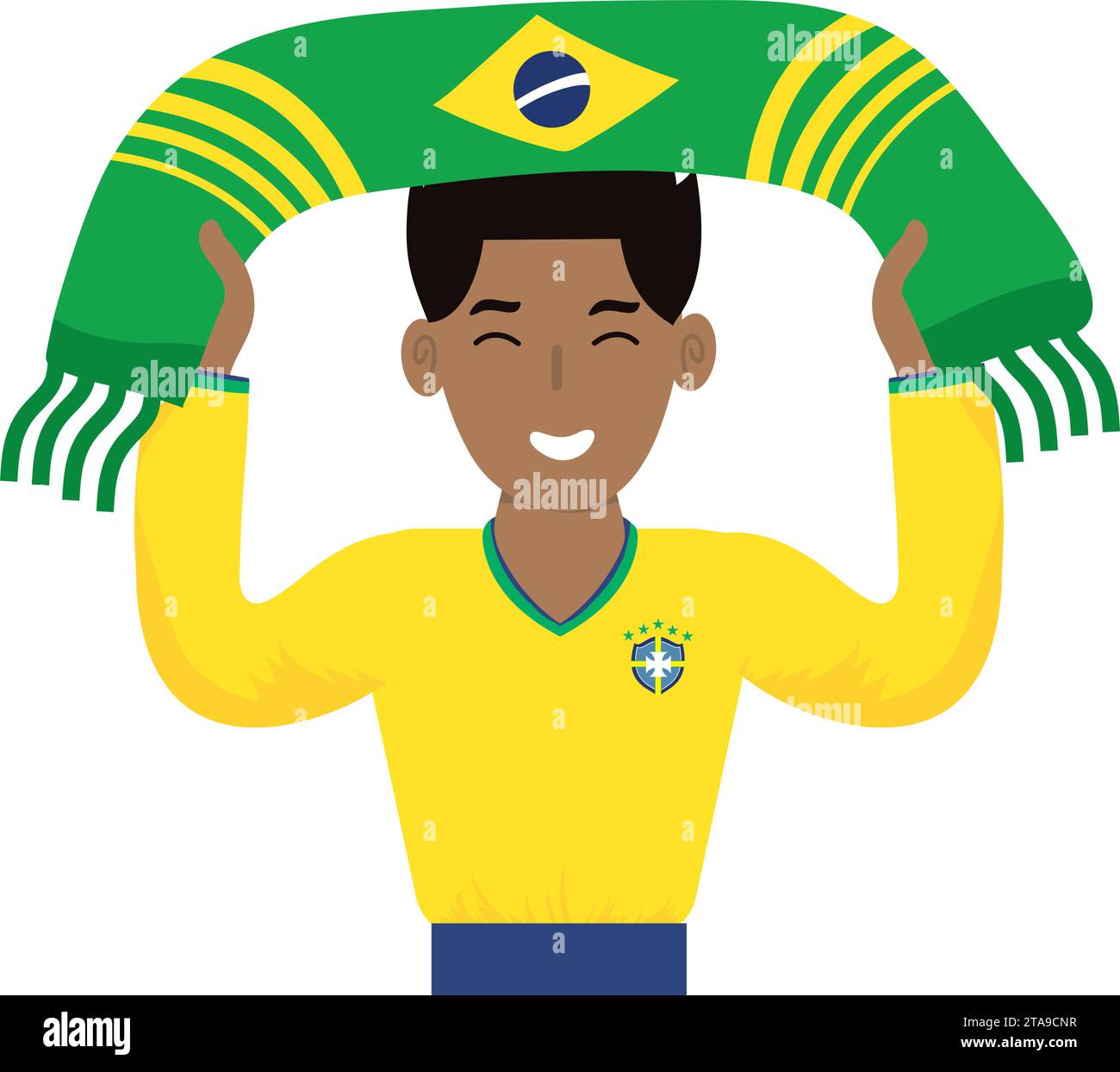 Brazilian soccer player brazilian flag Stock Vector Images - Alamy