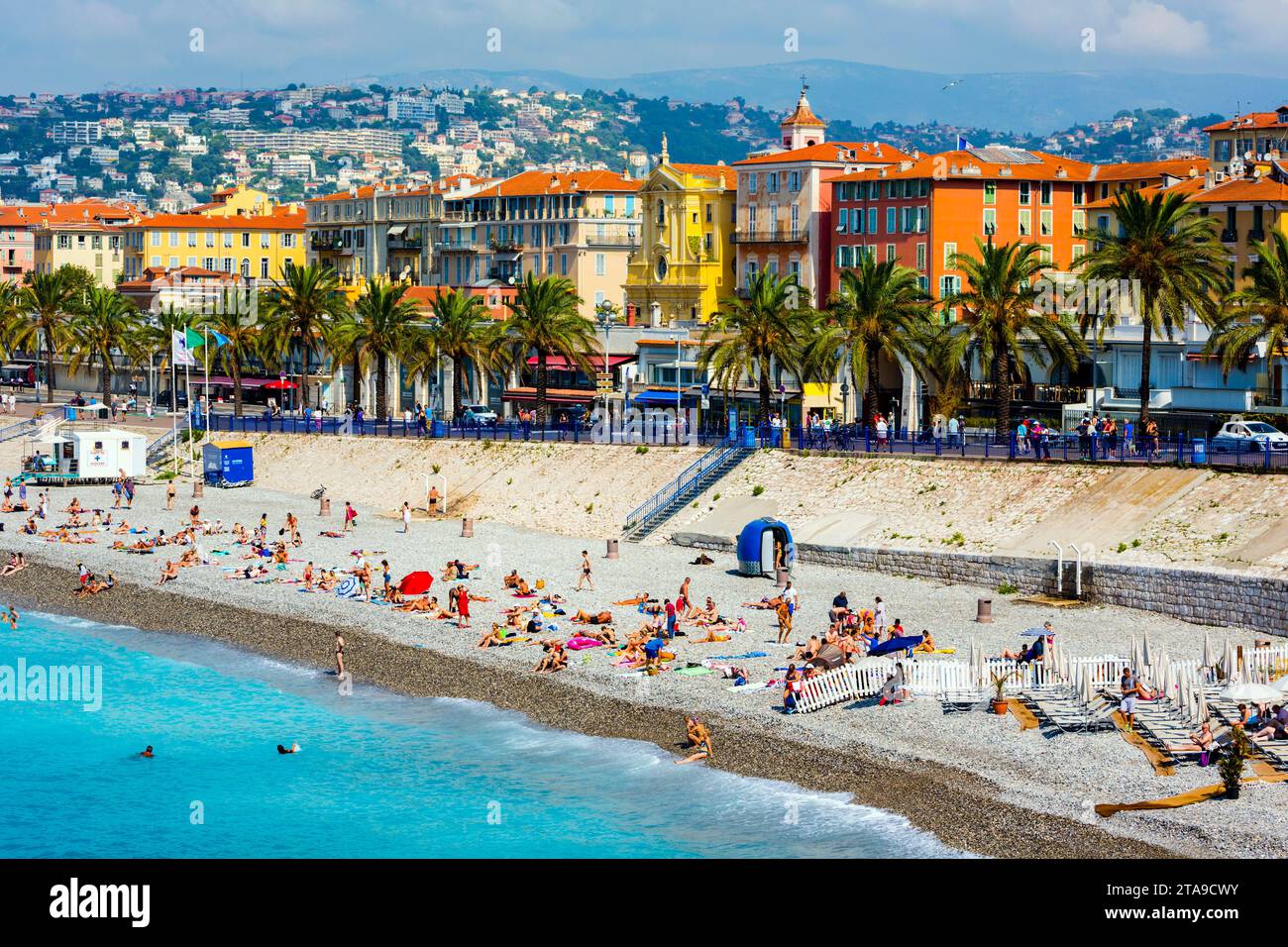 Beach and Promenade des Anglais, Nice, France Stock Photo - Alamy