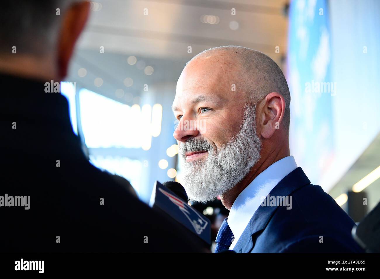 Foxborough Massachusetts, USA. 29th Nov, 2023. head coach of the Naval ...