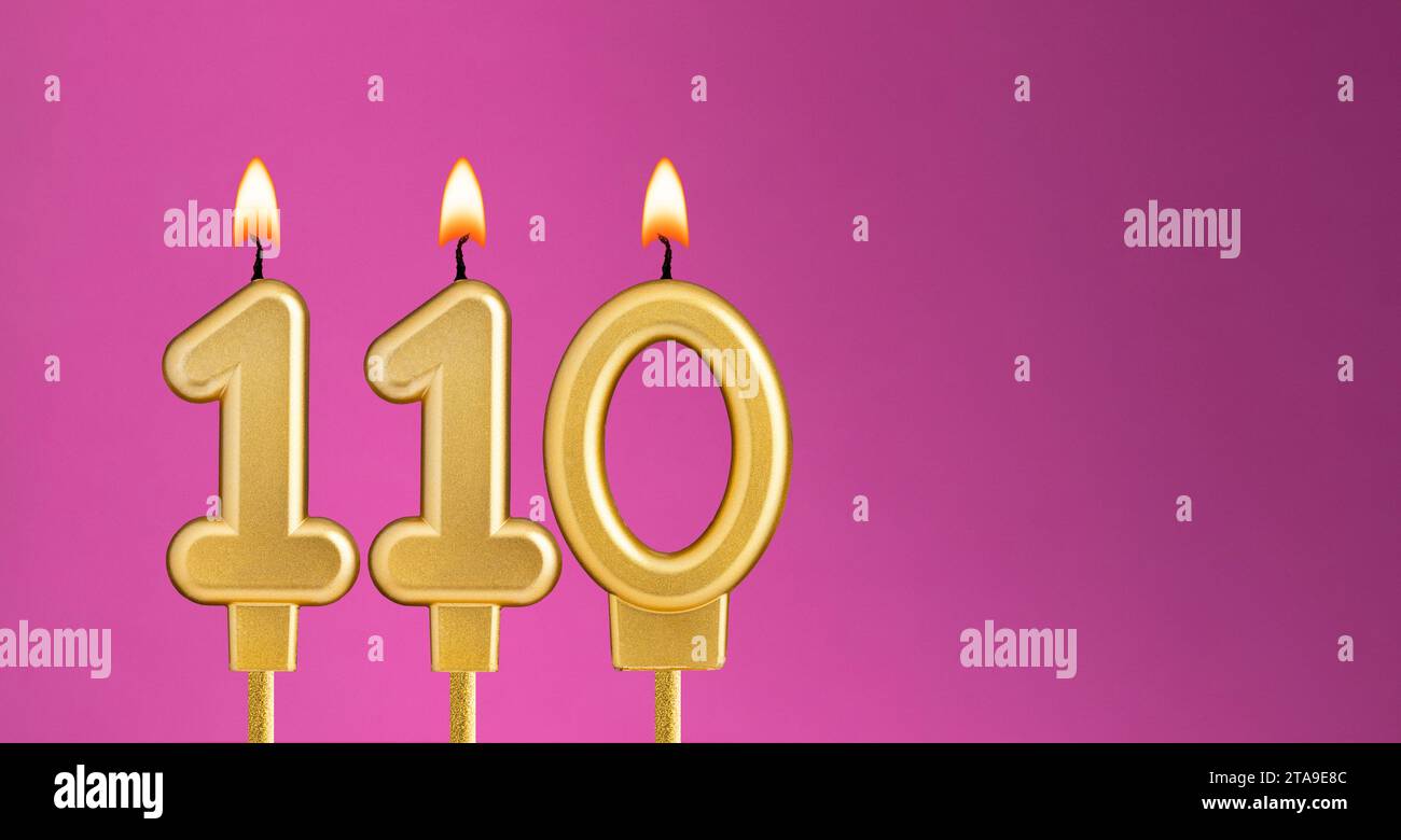 Birthday candle number 110 hi-res stock photography and images - Alamy