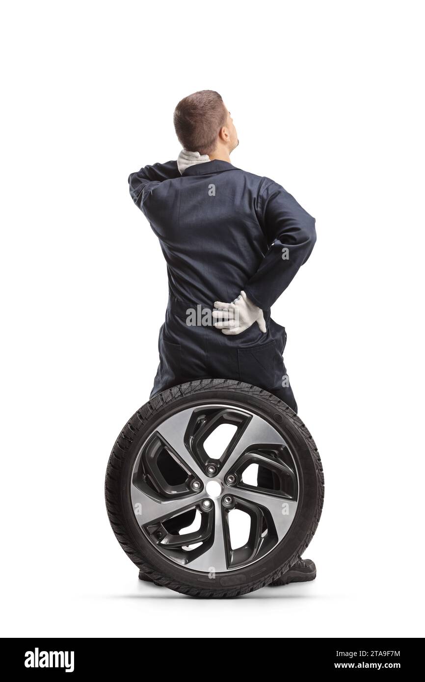 Man neck pain rear view Cut Out Stock Images & Pictures - Alamy