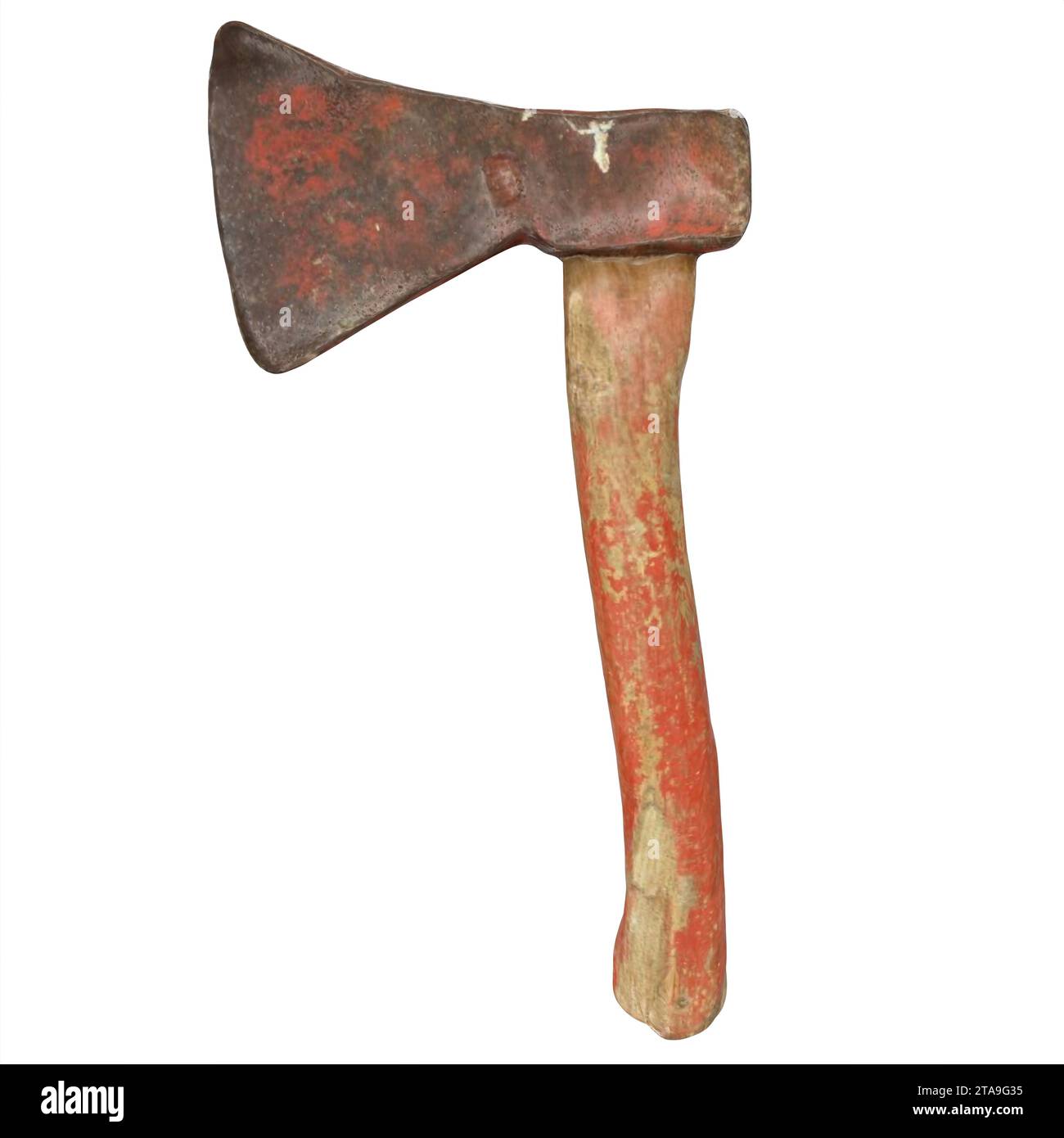 Old Bloody Axe isolated on white background Stock Photo - Alamy