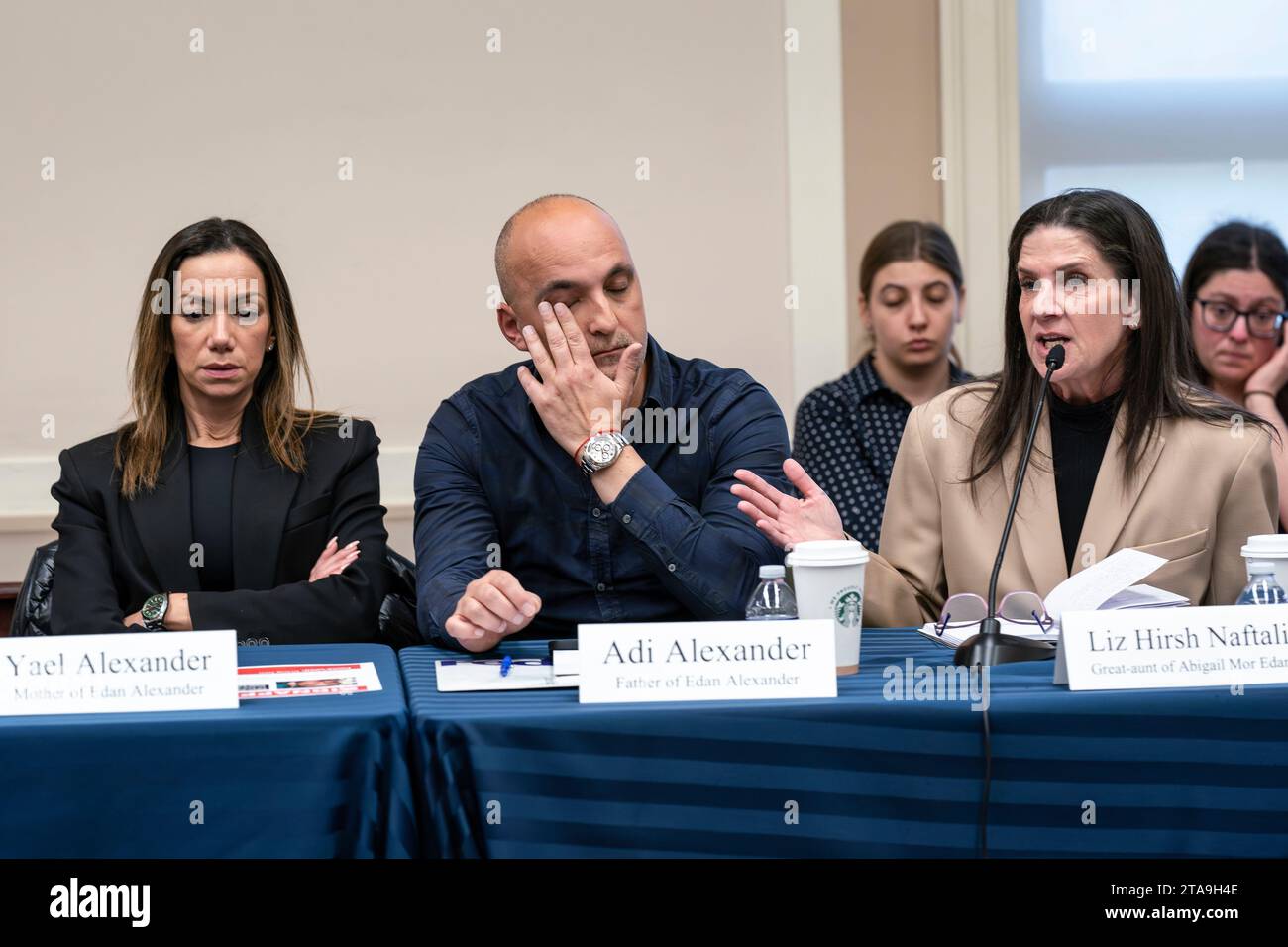 From left, Yael Alexander and Adi Alexander, parents of Eden Alexander ...