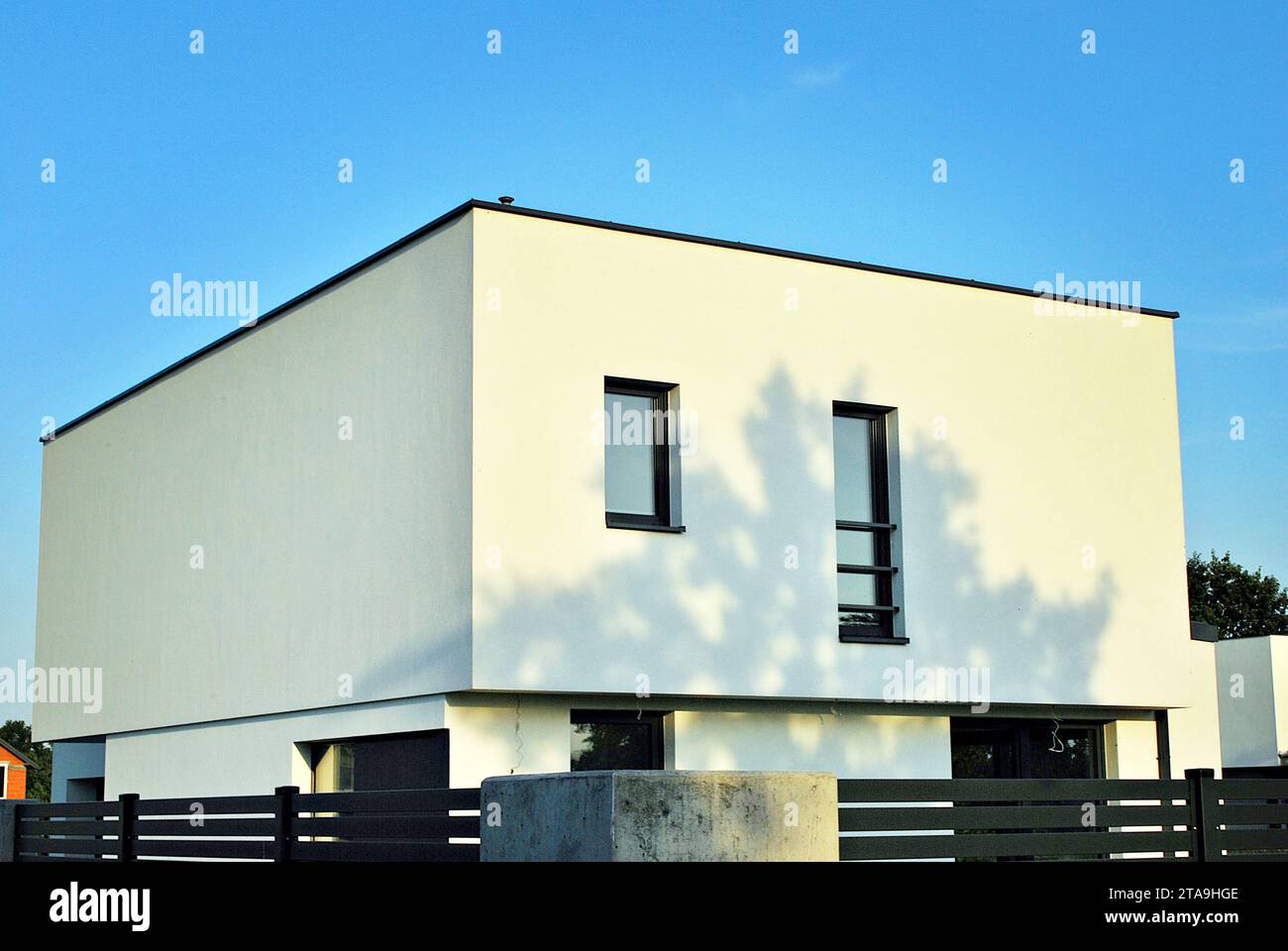New single family house in a new development area. Residential home ...