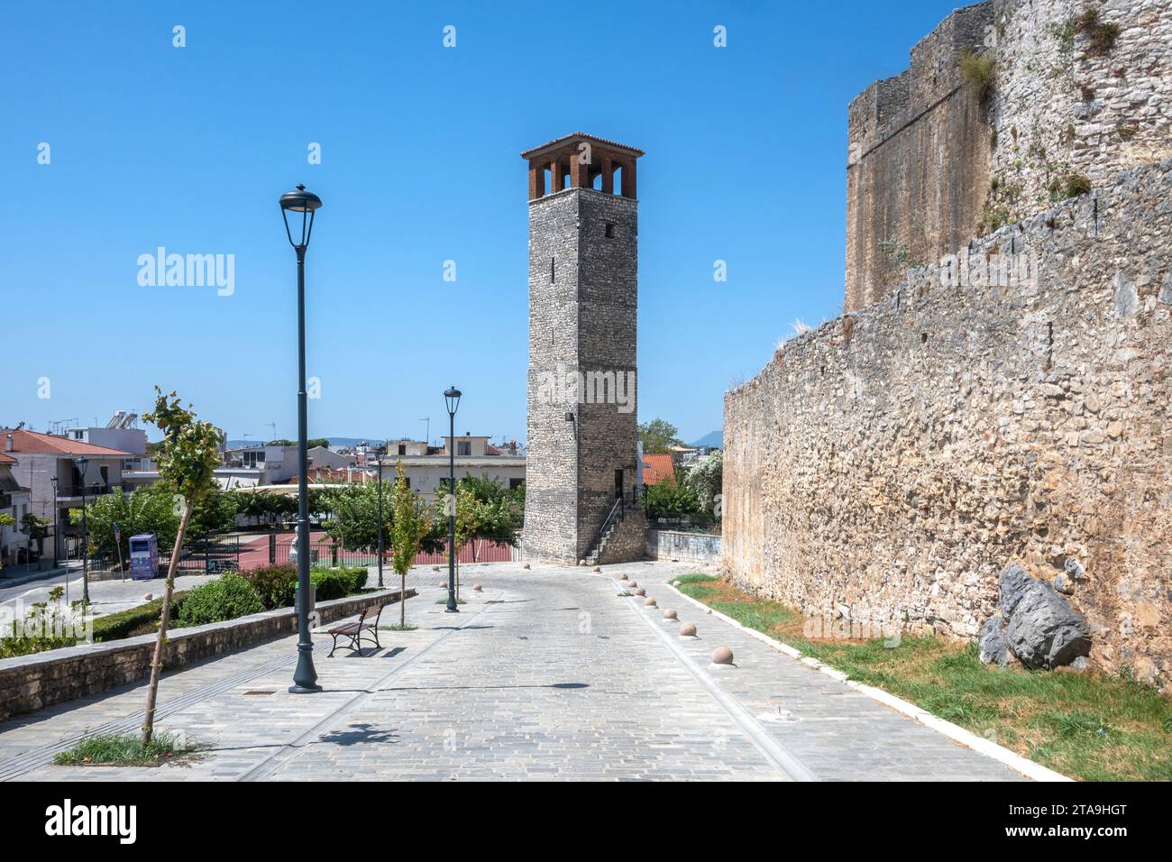 ARTA, EPIRUS, GREECE - AUGUST 21, 2023: Typical Street and building at ...
