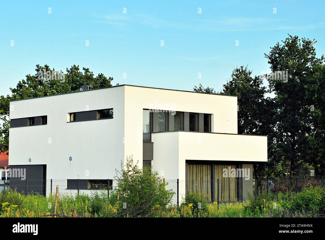 New single family house in a new development area. Residential home ...