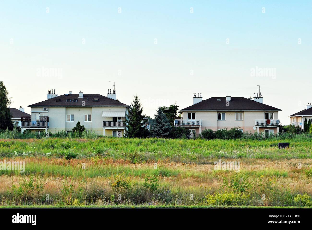 New single family house in a new development area. Residential home ...