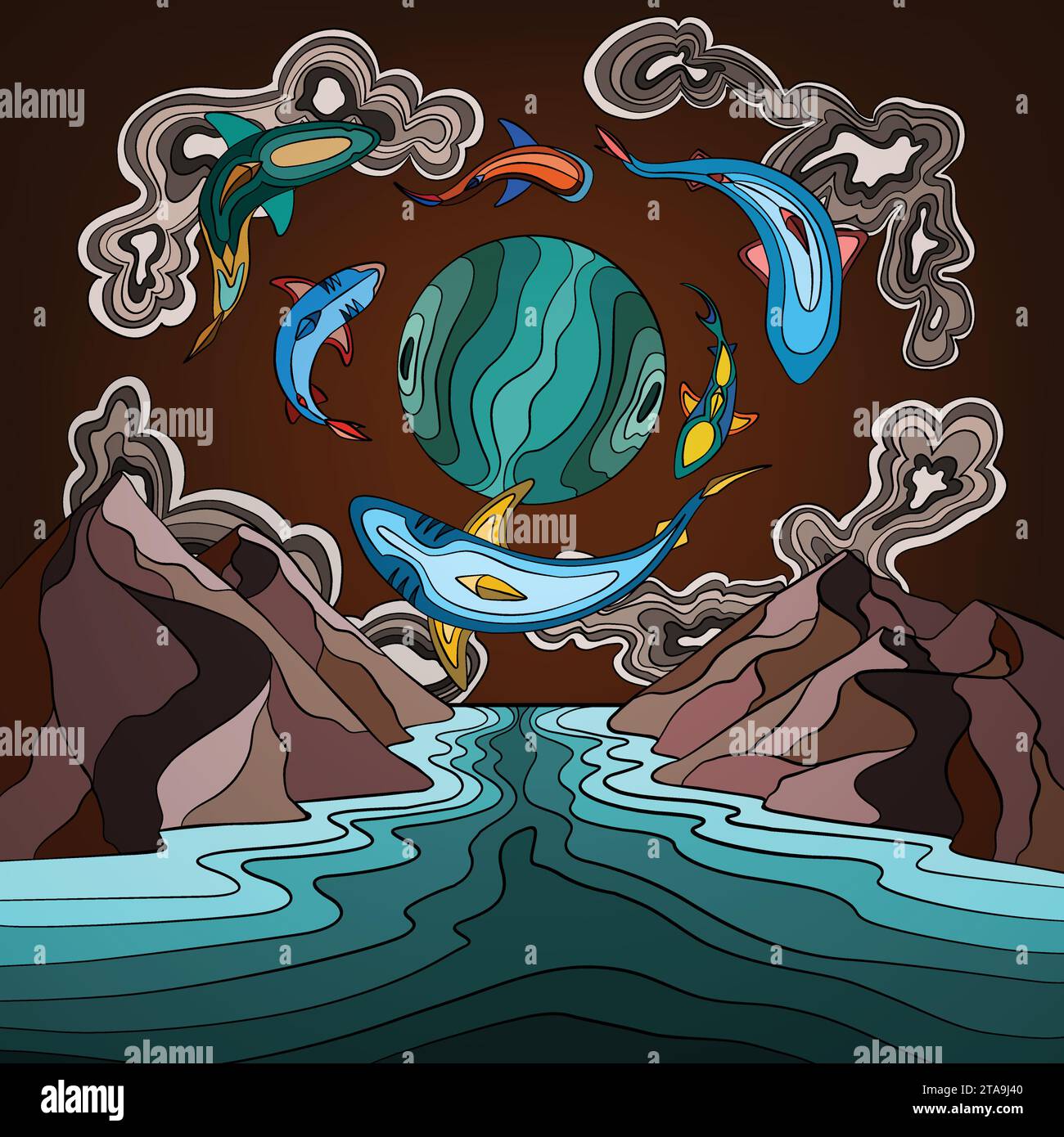 Trippy moon Cut Out Stock Images & Pictures - Alamy