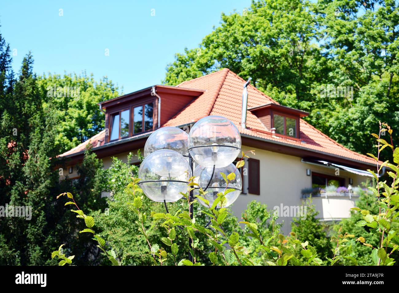 New single family house in a new development area. Residential home ...