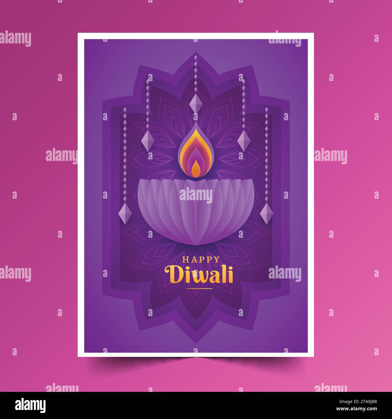 paper style diwali festival cards collection design vector illustration ...