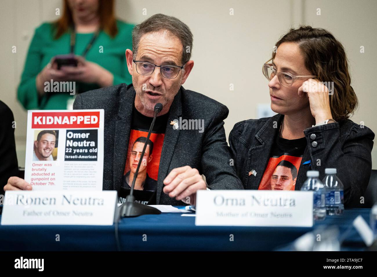 Washington, USA. 29th Nov, 2023. Ronen and Orna Neutra, parents of Omer ...