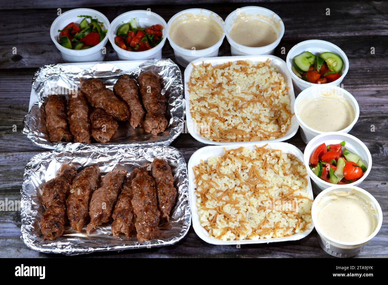 Arabic cuisine traditional food beef Kofta, kufta shish, minced meat ...
