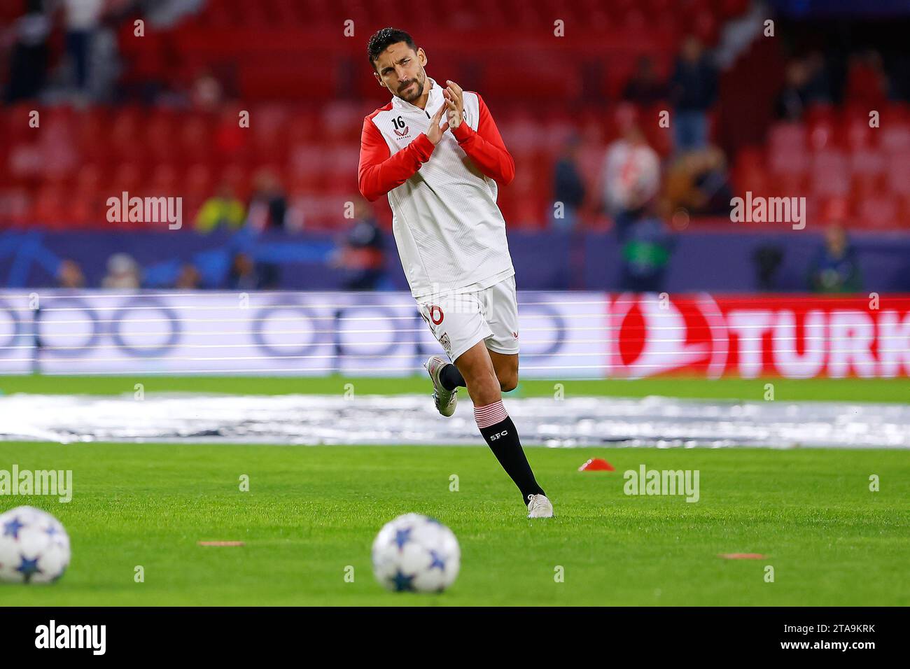 Seville, Spain. 29th Nov, 2023. Jesus Navas (16) of Sevilla FC is ...