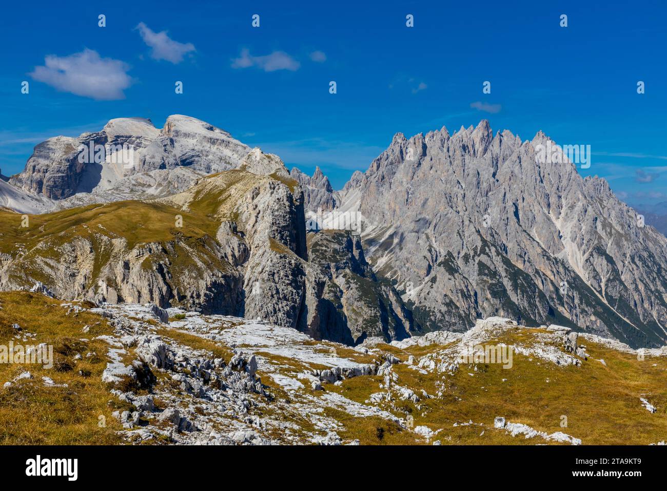 Dolomites, Dolomiti Alps in Italy summer landscape with high rocky ...