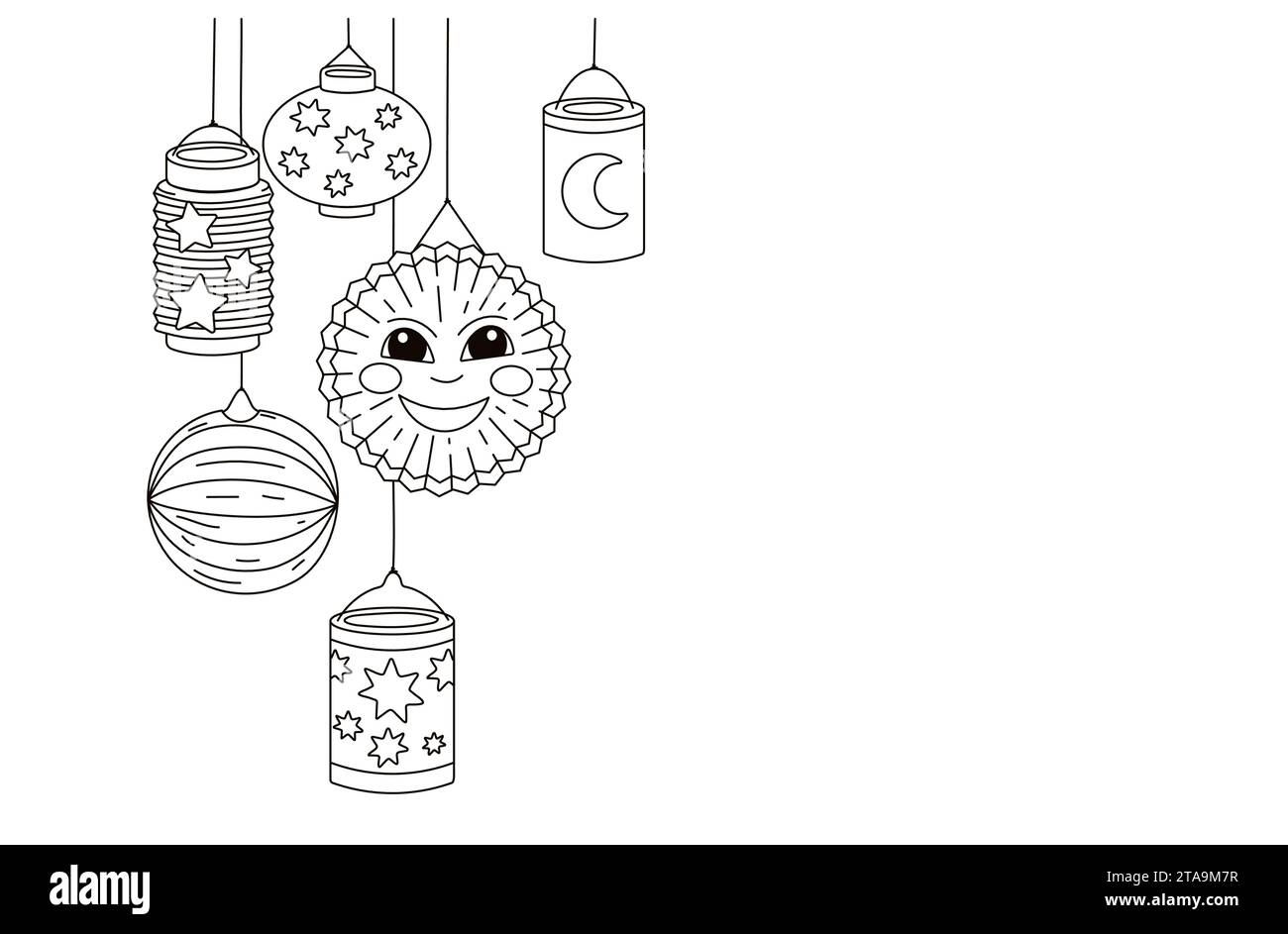 Vector Lanterns composition for saint martin day traditional in Germany ...