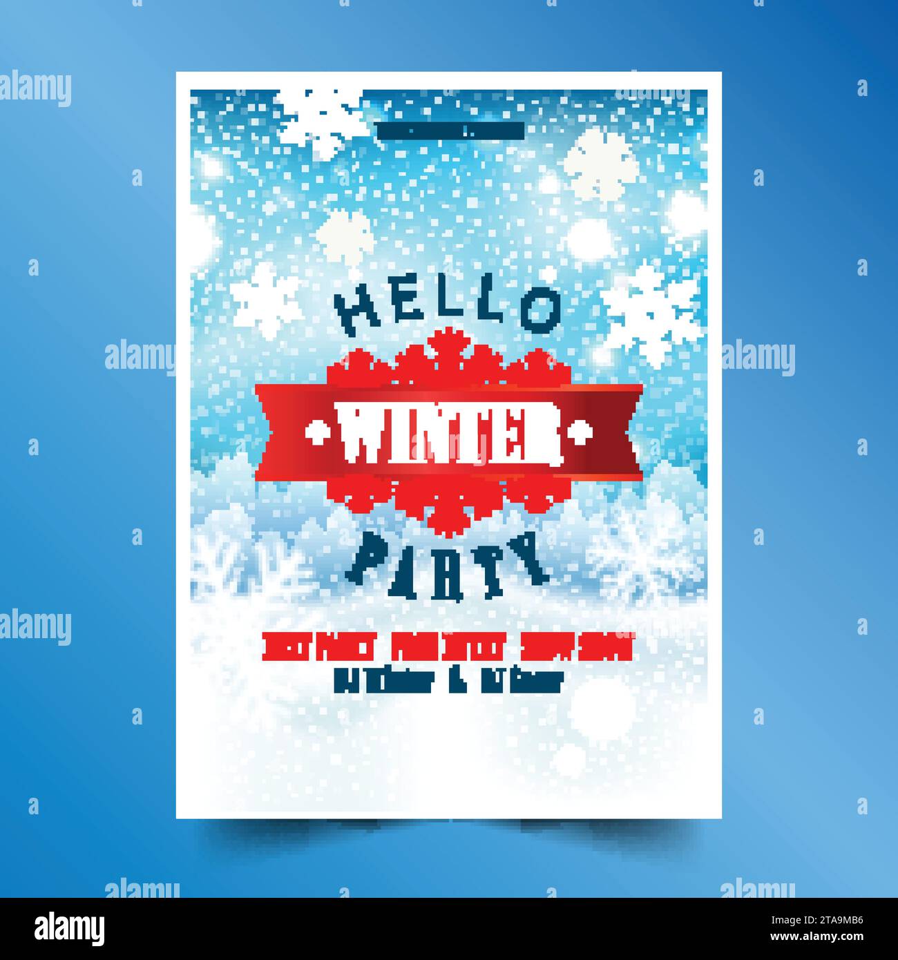 realistic winter vertical poster template design vector illustration ...