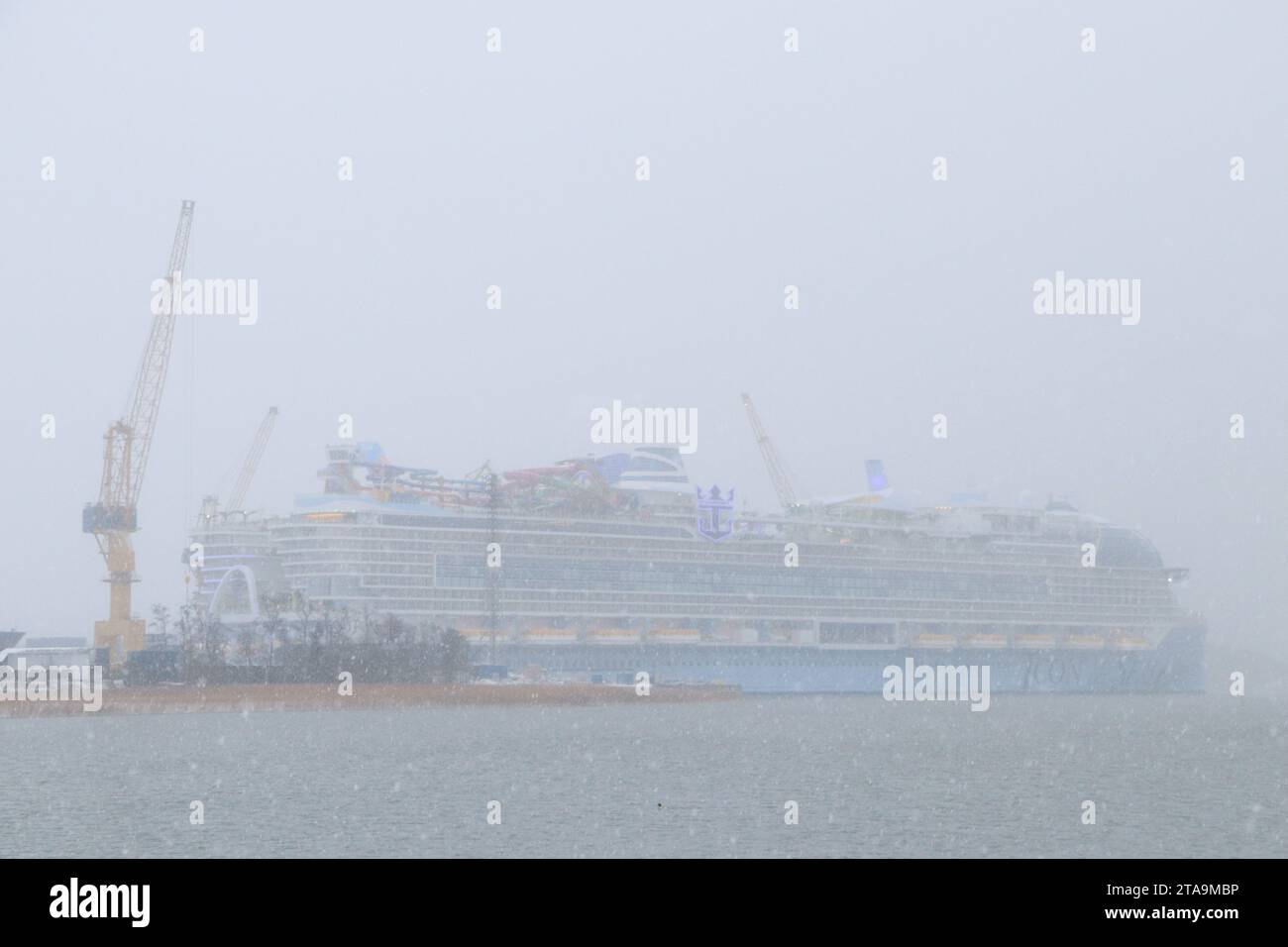 Raisio, Finland. 28th Nov, 2023. Cruise ship Icon of the Seas seen ...