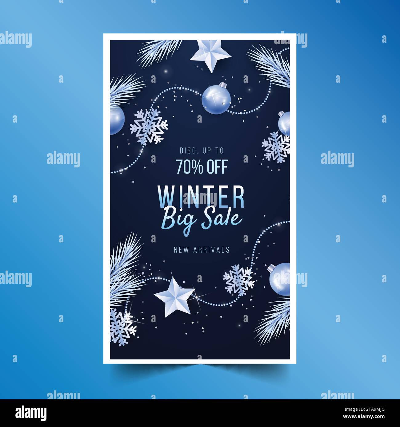 realistic winter sale banners collection design vector illustration ...