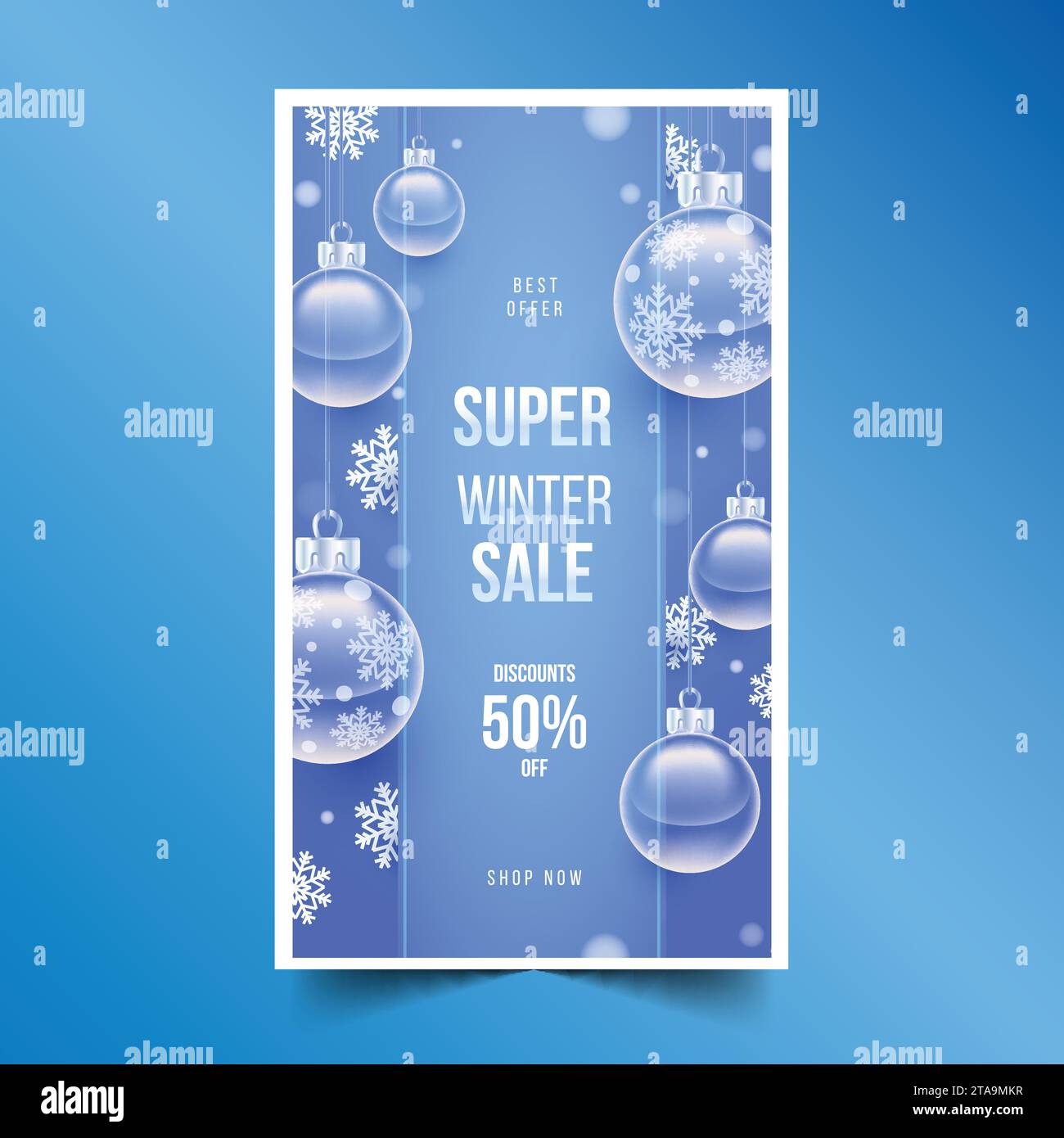 realistic winter sale banners collection design vector illustration ...