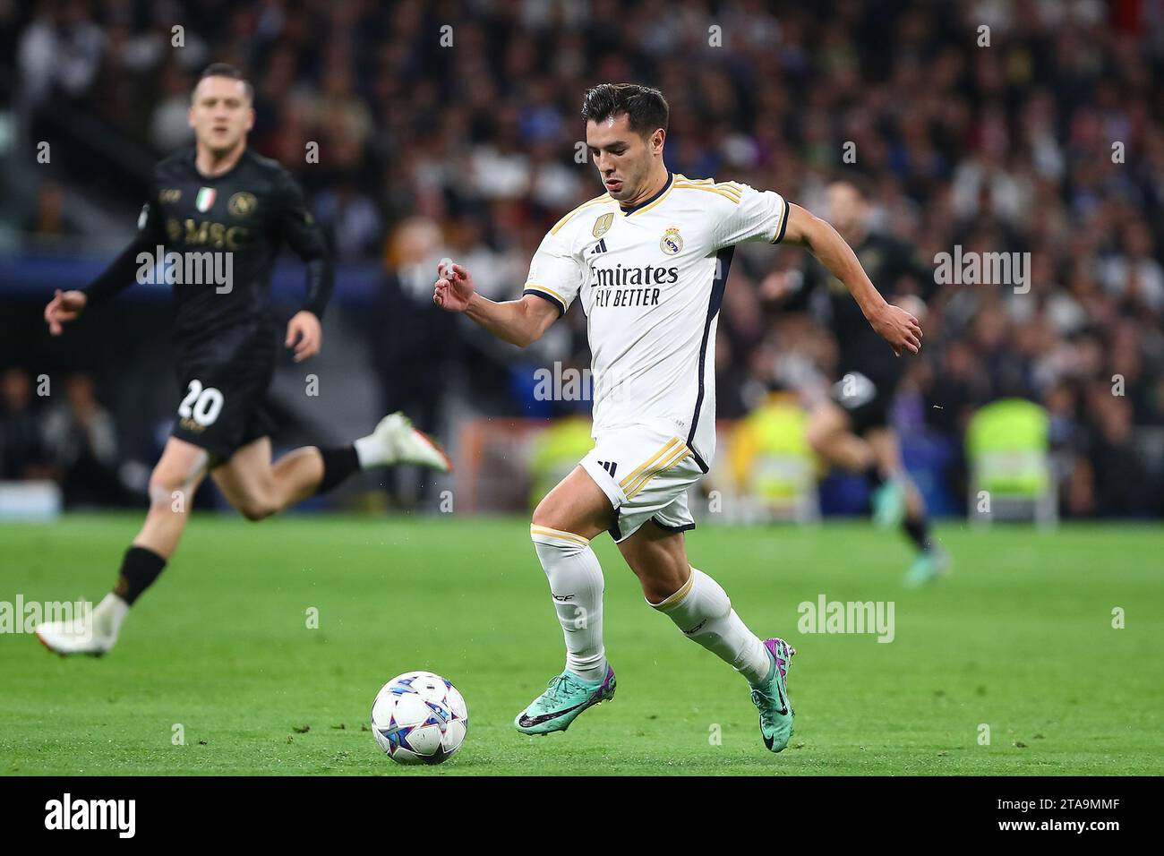 Madrid, Spain. 29th Nov, 2023. Real Madrid´s Brahim in action during ...