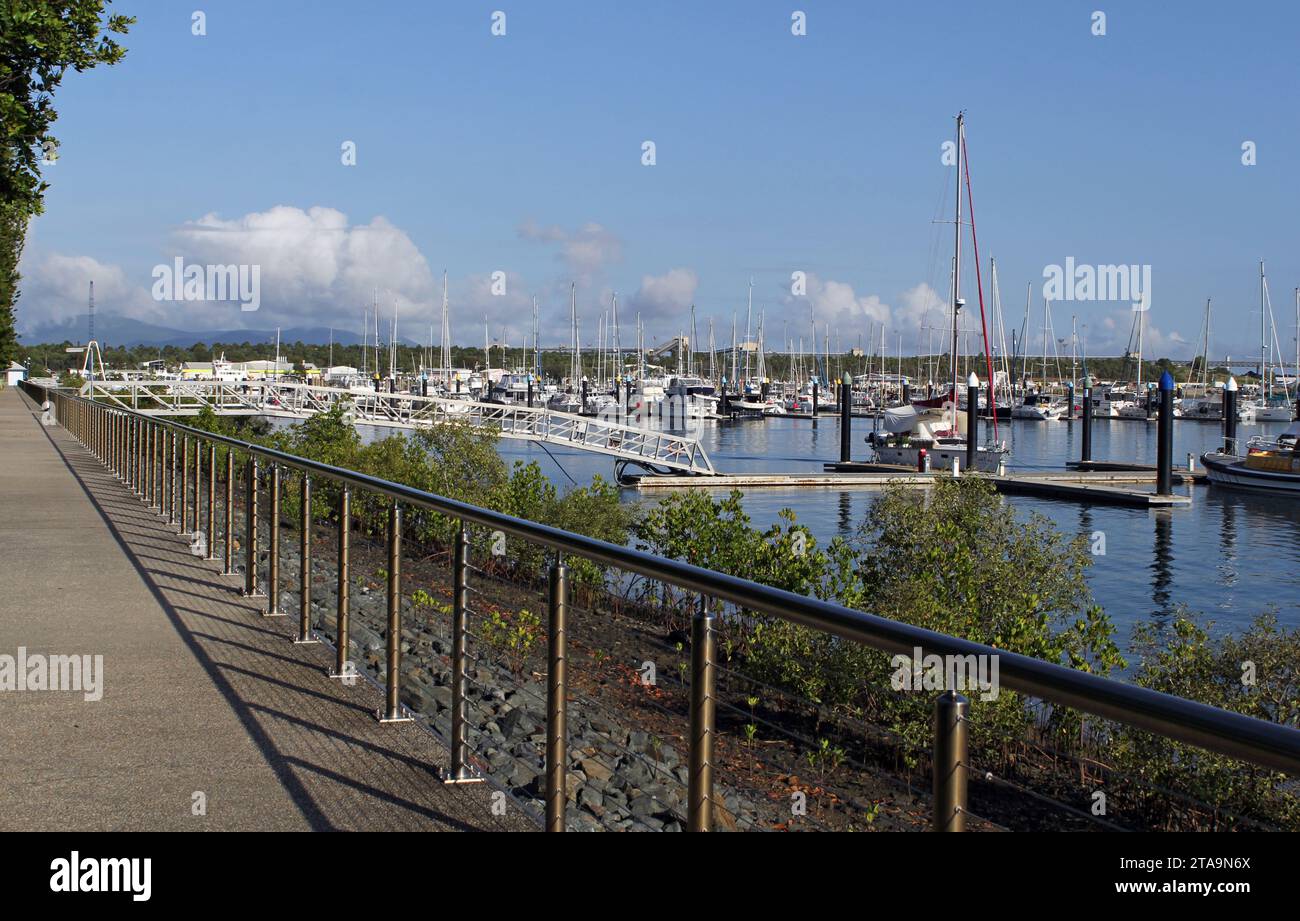View of boats at the Gladstone Marina in Queensland, Australia Stock ...