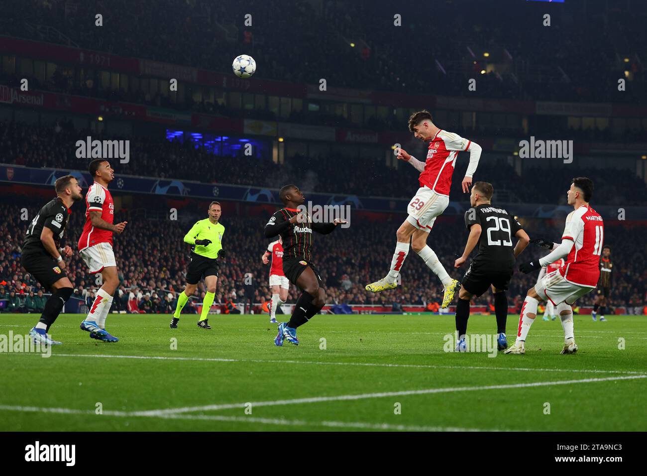 Emirates Stadium, London, UK. 29th Nov, 2023. Champions League Football ...