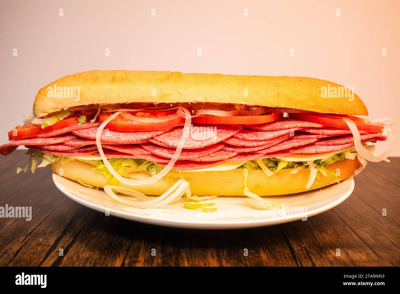 Fresh sandwich salami on hi-res stock photography and images - Alamy