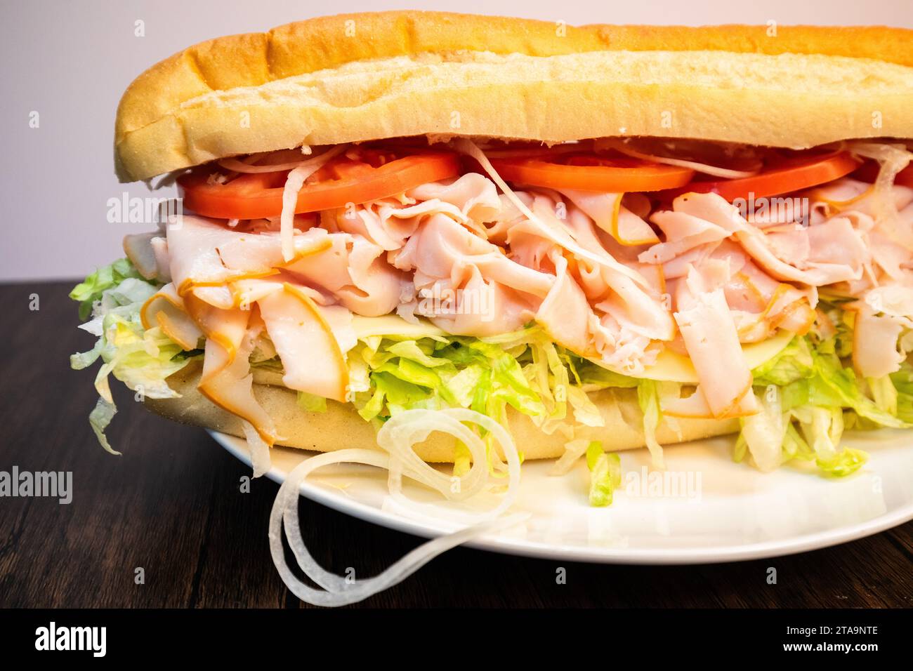 Turkey Sandwich Sub Stock Photo - Alamy