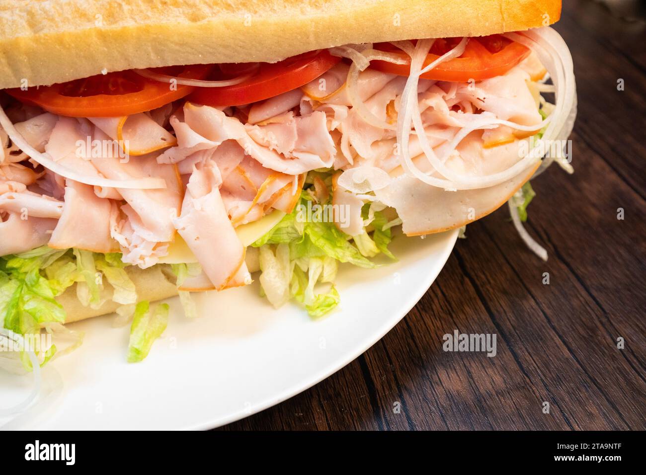 Turkey Sandwich Sub Stock Photo - Alamy