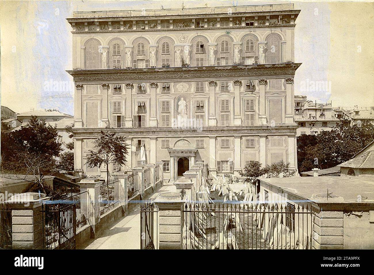 Villa Grimaldi - Palazzo Sauli, Genova, Italy, Fratelli Alinari, 19th ...