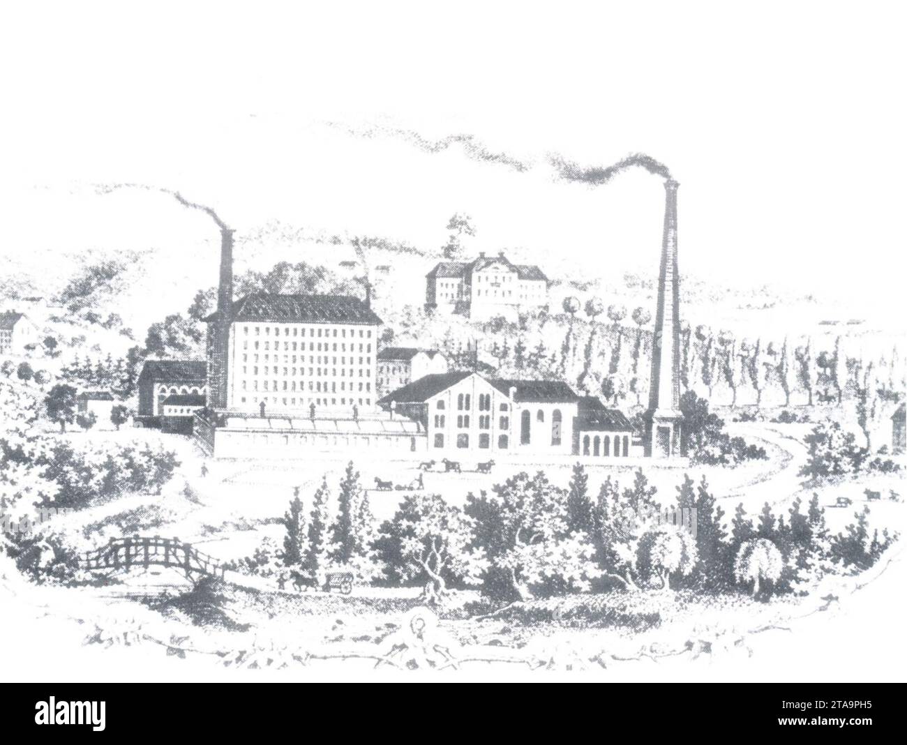 Villa Hammerstein um 1850 Stock Photo - Alamy