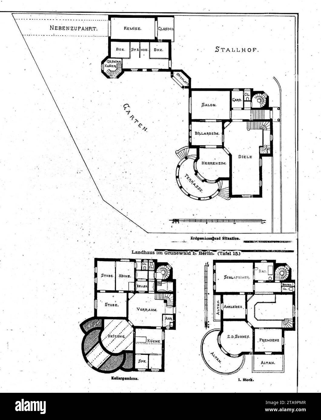 Villa im Grunewald bei Berlin Trabenerstr. 1 Architekt Ludwig Otte ...