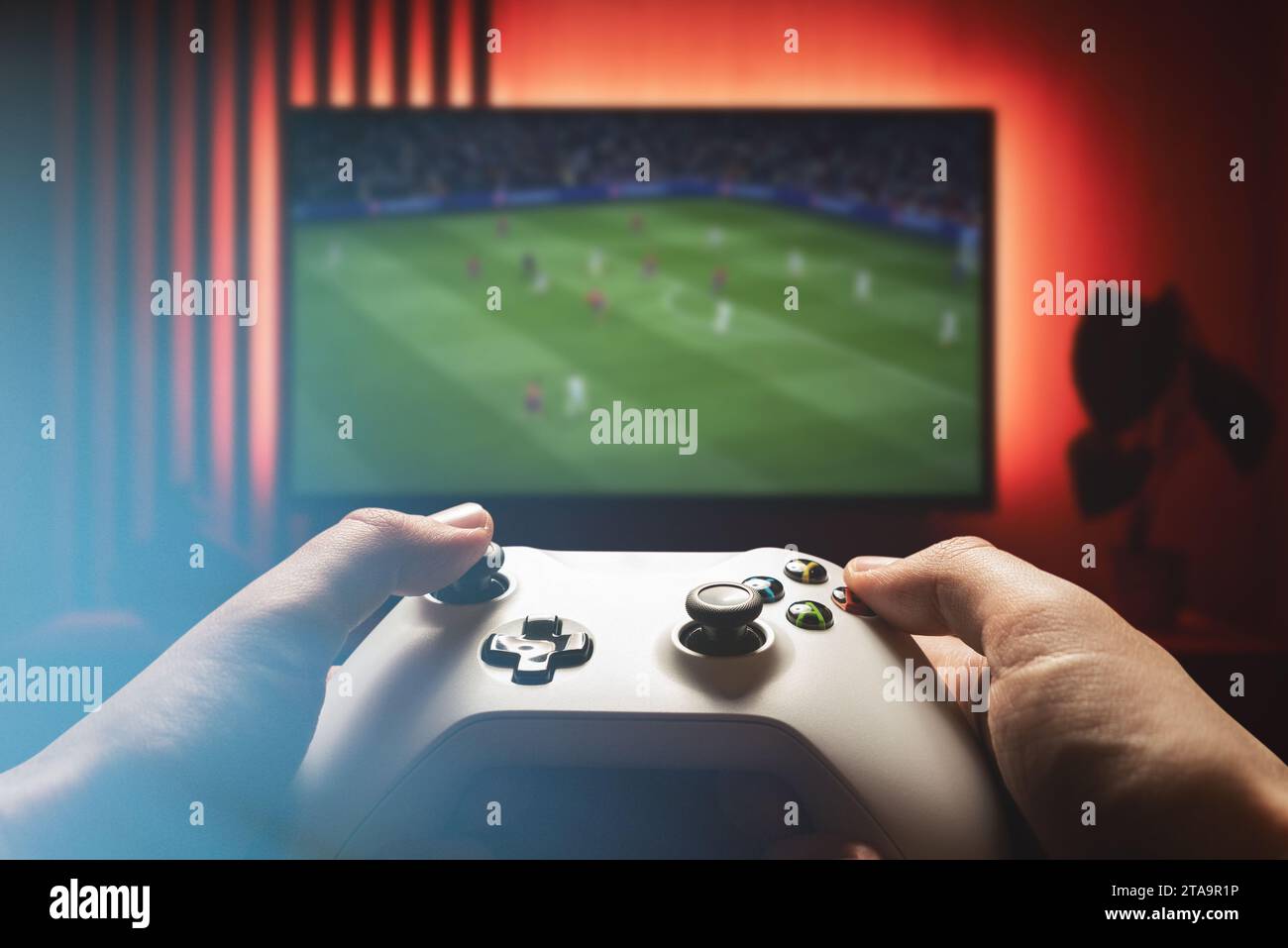 Playing tv games night hi-res stock photography and images - Alamy