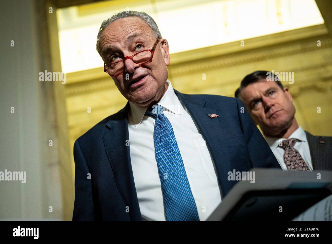 Washington, USA. 29th Nov, 2023. Senator Chuck Schumer (D-N.Y.), the ...