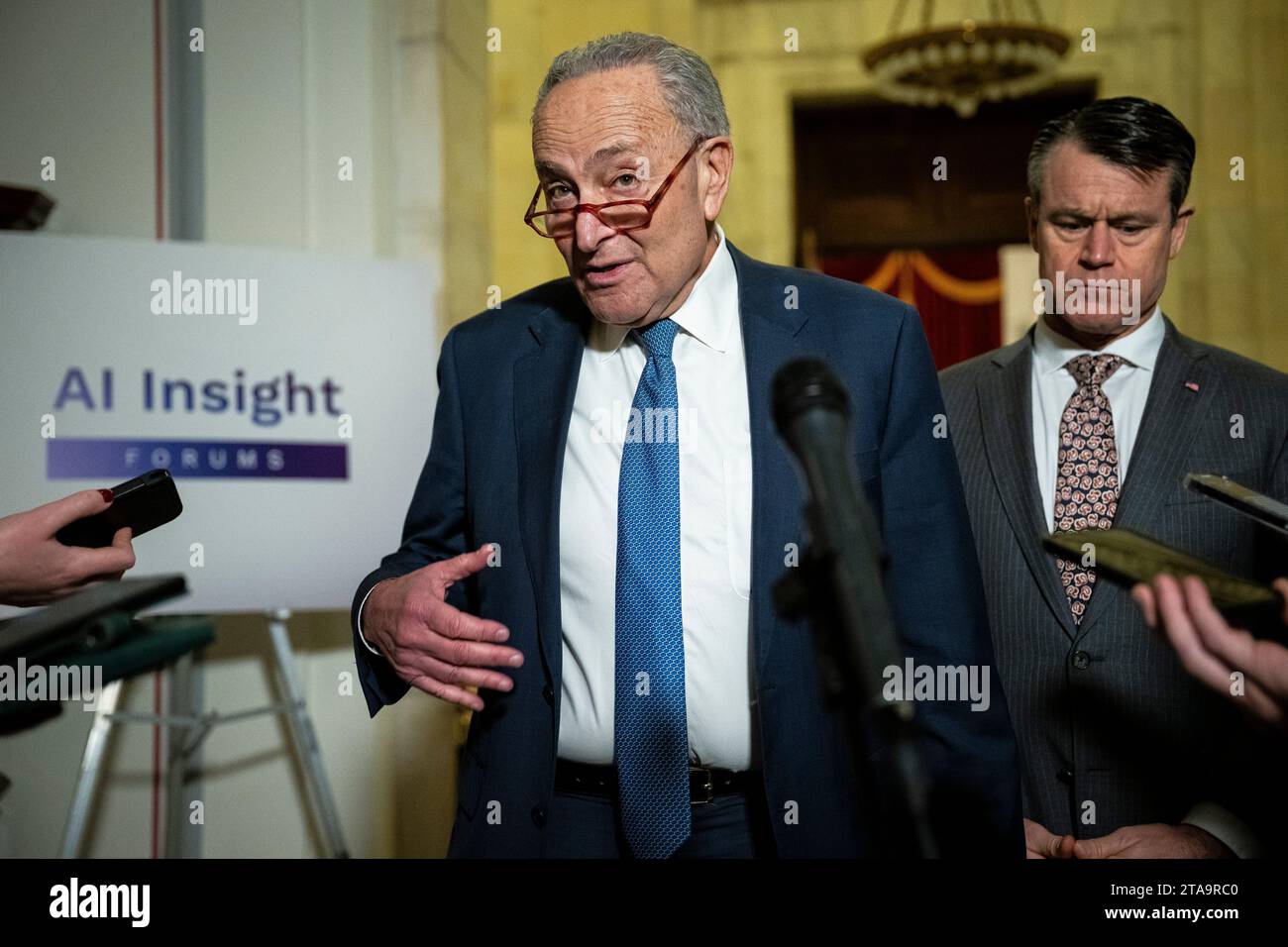 Washington, USA. 29th Nov, 2023. Senator Chuck Schumer (D-N.Y.), the ...