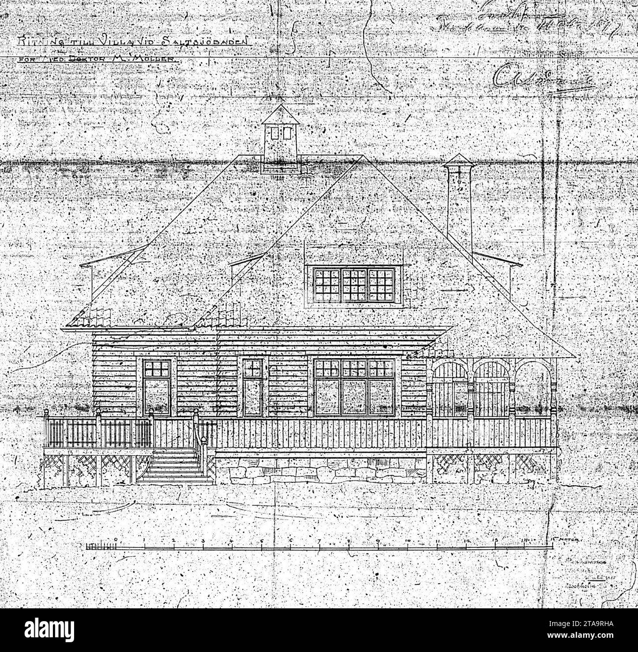 Villa Möller ritning 1897d Stock Photo - Alamy